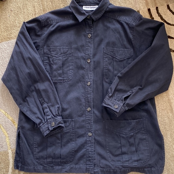 Cathy Daniels | Jackets & Coats | Cathy Daniels Black Shirt Jacket ...